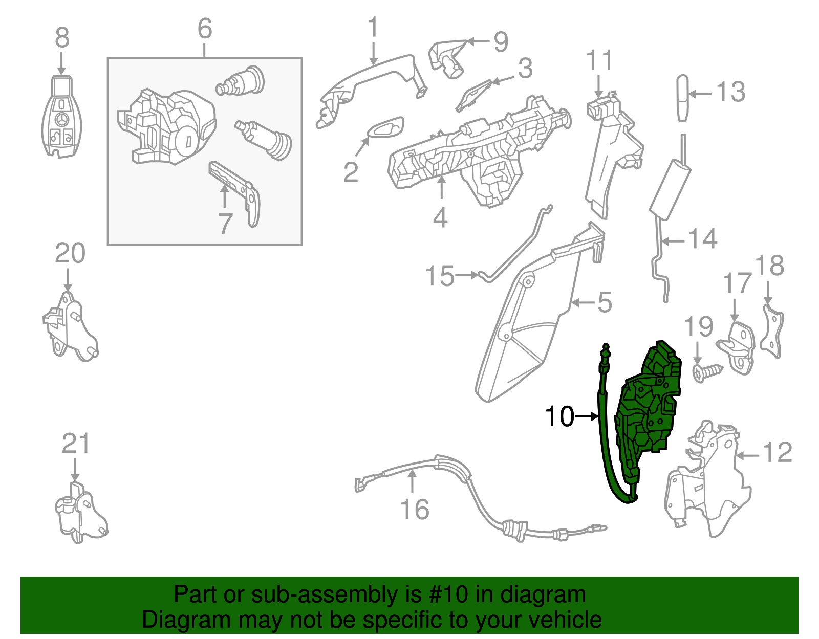 2047203035 - Lock Actuator 2010-2020 Mercedes-Benz | AutoNation Parts