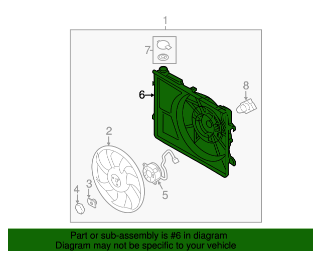 25350-3X000 - Engine Cooling Fan Shroud 2011-2015 Hyundai ...