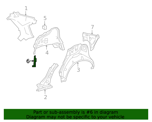 2019-2022 Toyota Avalon Gusset 61642-07020 | Lithia Toyota Parts