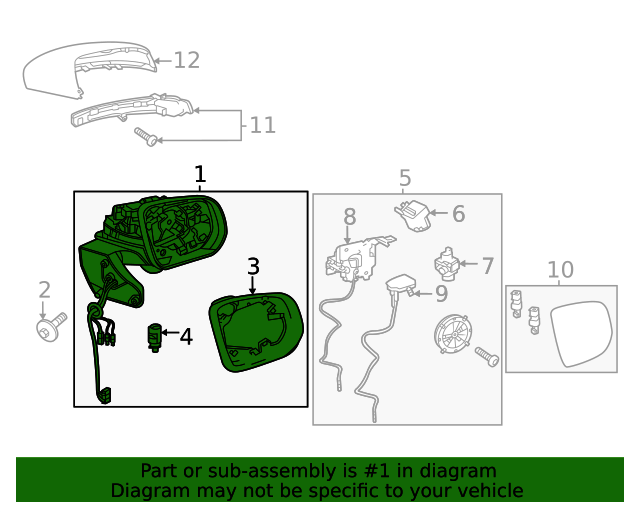 2019-2023 Mercedes-Benz Mirror Assembly - Right 463-810-84-00 | MB OEM ...
