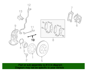 204-420-09-48-64 - Brake Hose 2008-2017 Mercedes-Benz | Mercedes-Benz ...