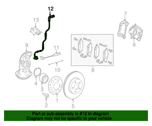 2008-2012 Mercedes-Benz ABS Wheel Speed Sensor 204-540-05-17 ...