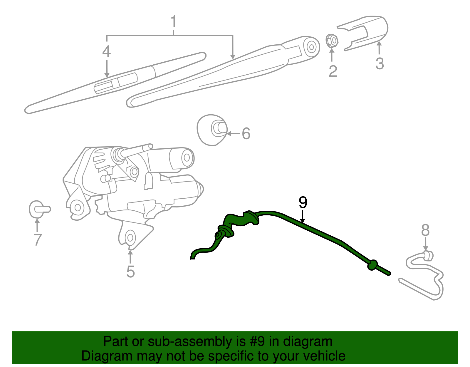 2018-2019 Nissan LEAF Washer Hose 28975-5SA0A | Nissan Parts Central