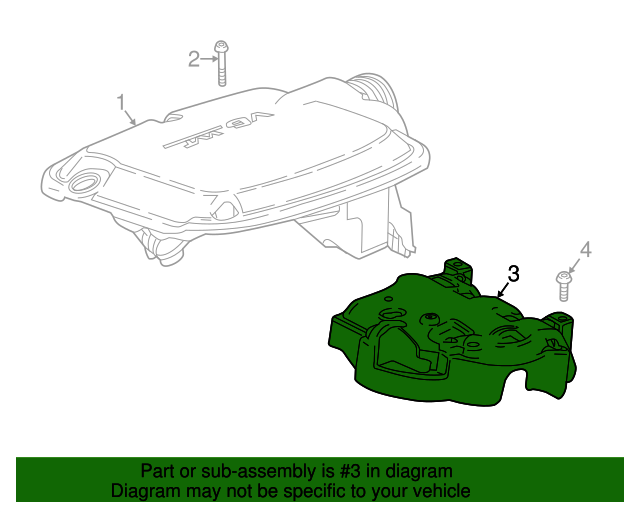2017-2024 GM Engine Intake Manifold Cover 12680066 GM | GMPartsDirect.com
