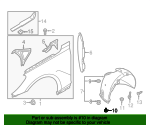 2012-2025 Hyundai Fender Liner Clip 86595-2T500 | OEM Parts Online