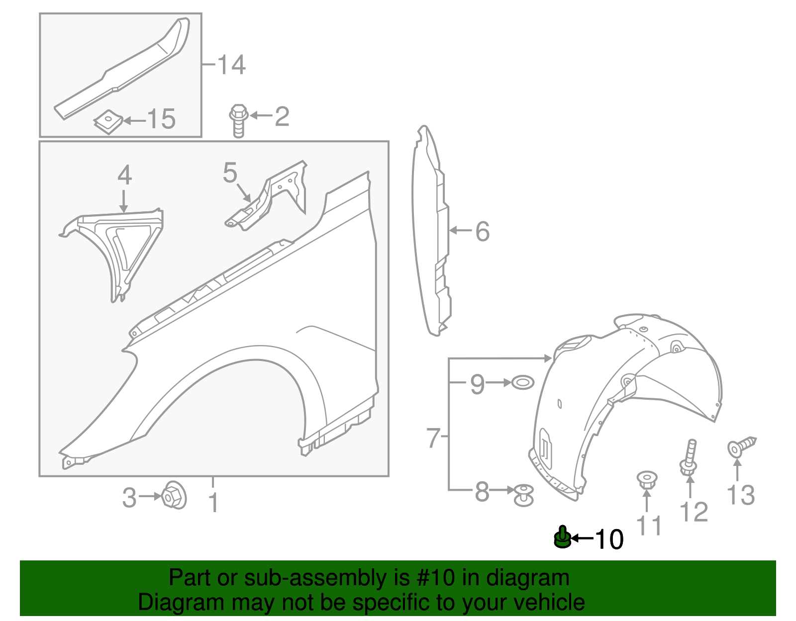 2012-2025 Hyundai Fender Liner Clip 86595-2T500 | OEM Parts Online
