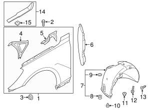 2012-2024 Hyundai Fender Liner Clip 86595-2T500 | OEM Parts Online