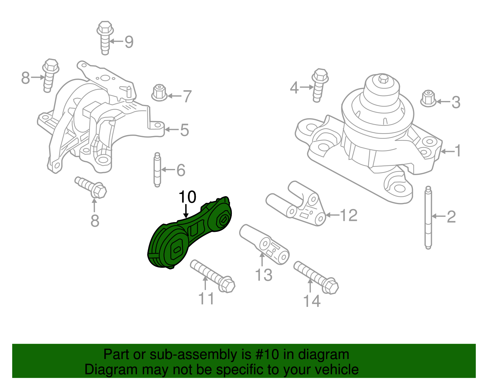 Genuine OEM Ford Part - Engine Support Rod FB5Z-6068-D | Genuine OEM ...