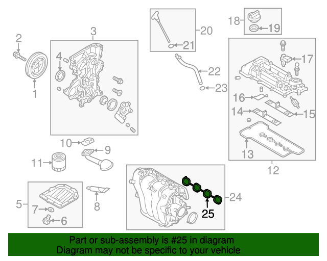 2012-2022 Hyundai Manifold Gasket 28411-2B600 | OEM Parts Online