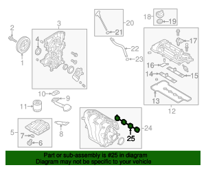 28411-2B600 - Engine Intake Manifold Gasket 2012-2022 Hyundai ...