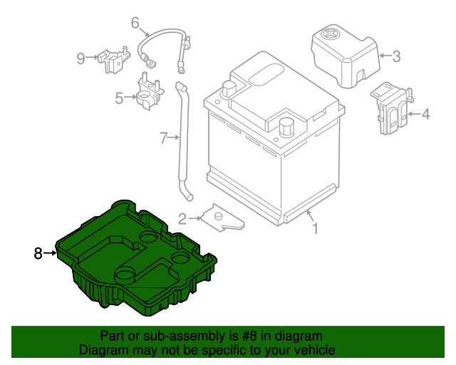 4535400040 - Battery Tray 2016-2019 Smart | Mercedes-Benz USA Parts