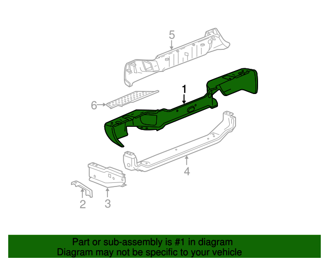 19256706 GM Rear Bumper Impact Bar | GM Parts Store