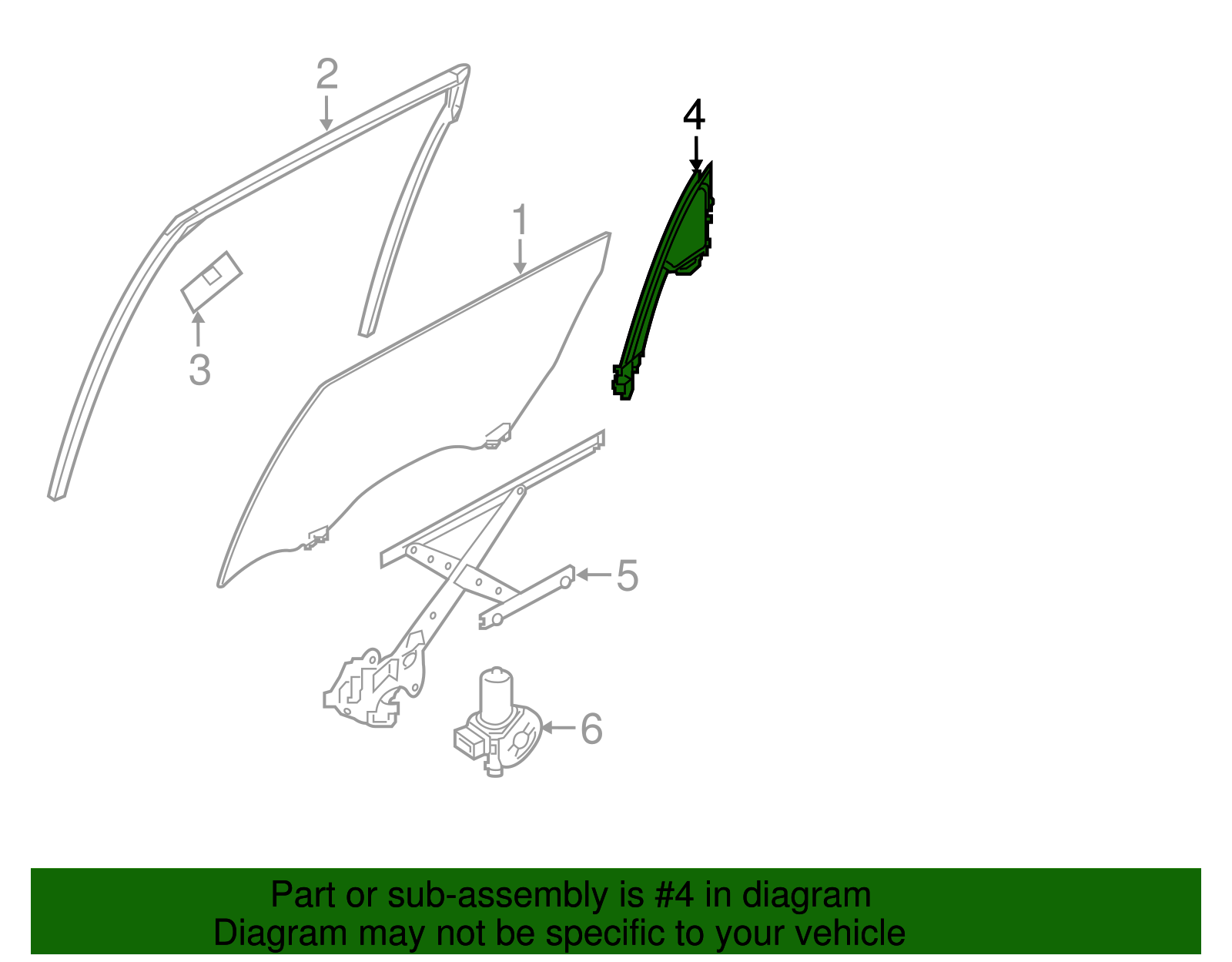 2015-2024 Nissan Murano Sash Channel 82234-5AA0E | Nissan Parts Central