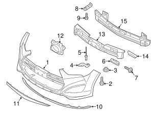 2013-2017 Hyundai Veloster Bumper Cover 86511-2V500 | OEM Parts Online
