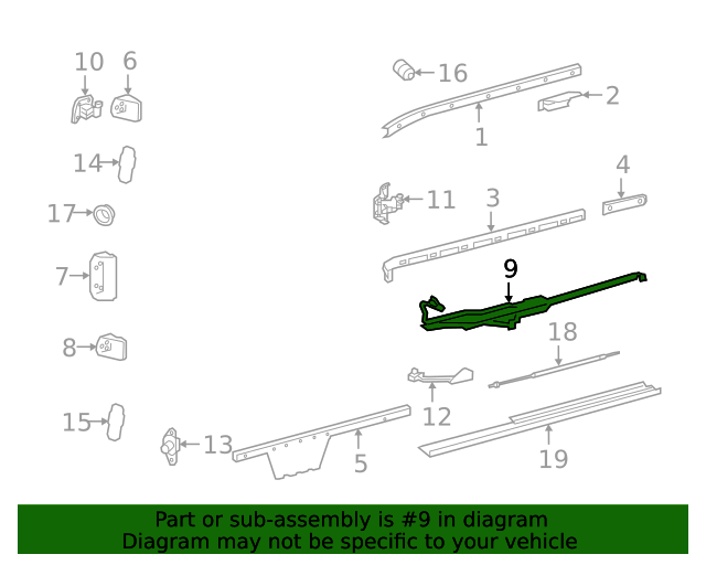 907820400064 - Lower Track 2019-2024 Mercedes-Benz | Mercedes-Benz USA ...