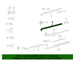 9107660800 - Center Rail 2019-2024 Mercedes-Benz | Mercedes-Benz USA Parts