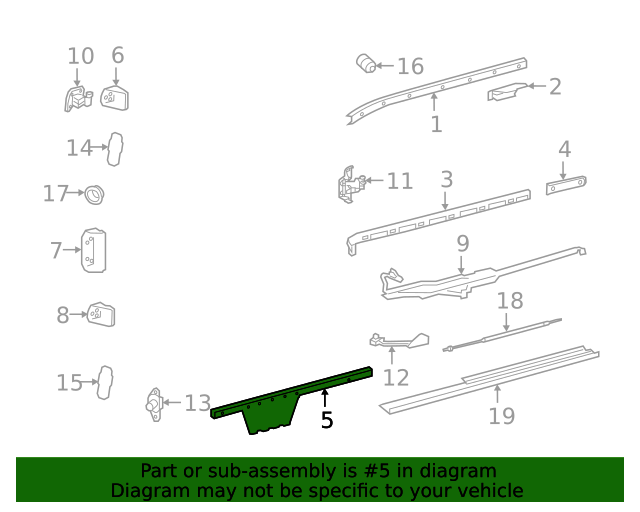 910-730-48-00 - Sliding Door Track Brace 2019-2024 Mercedes-Benz ...