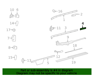 906-690-00-30-9051 - Center Rail Cover 2010-2024 Mercedes-Benz ...