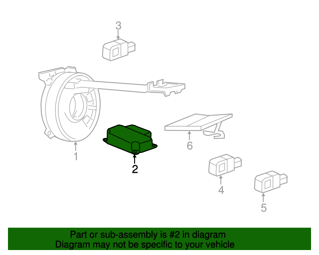 2014-2017 GM Restraints Control Module 13536066 | GM Parts Center