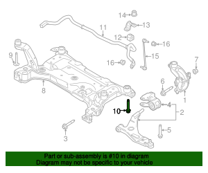 7N5Z-00812-A 2013-2019 Ford Engine Cradle Rear Bolt | Fairway Ford Parts