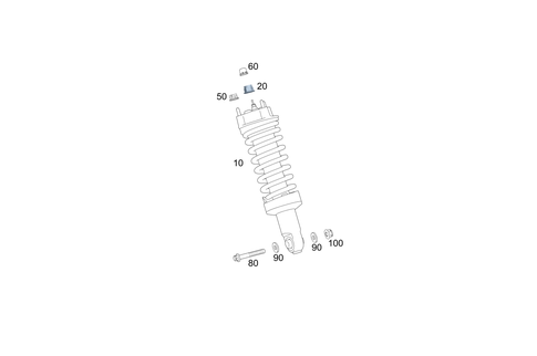 Spring Strut and Spring Strut Mounting Front for 2018 Mercedes-Benz AMG ...