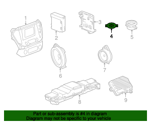 2016-2022 GM Radio Front Speaker 84675581 | GMPartsDirect.com