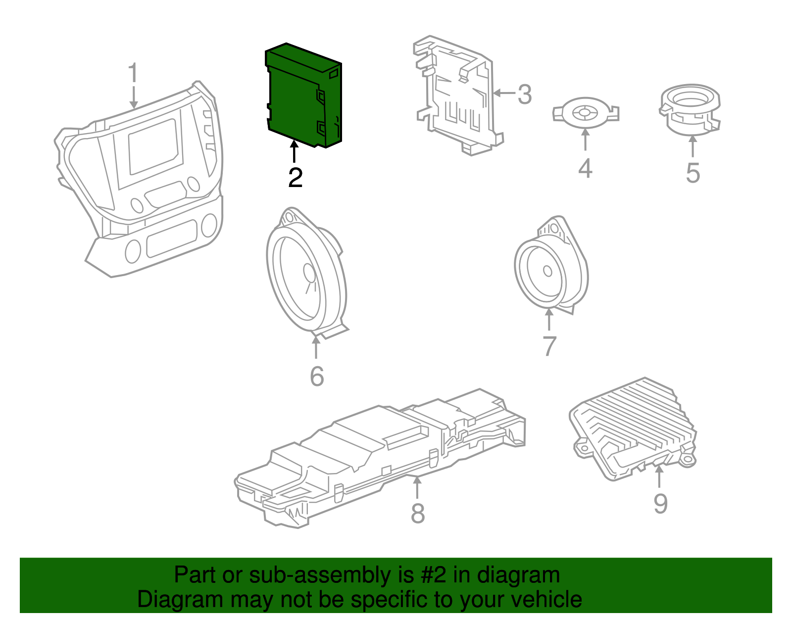 2021-2023 GM Radio Control Unit 84950423 GM | GMPartsDirect.com
