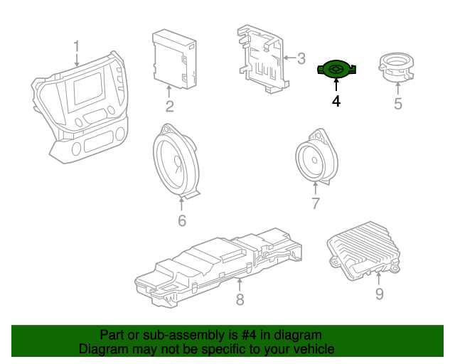 2020-2024 GM Radio Front Speaker 84423431 | OEM Parts Online