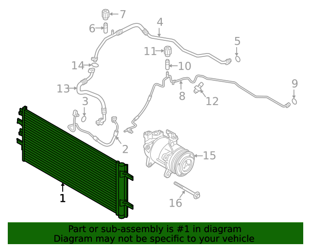 Genuine BMW 64-53-6-819-644 | Condenser | FREE Shipping on Most Orders ...