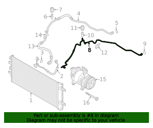 64536805436 - 2017-2023 BMW Liquid Line (64-53-6-805-436) | BMW of ...