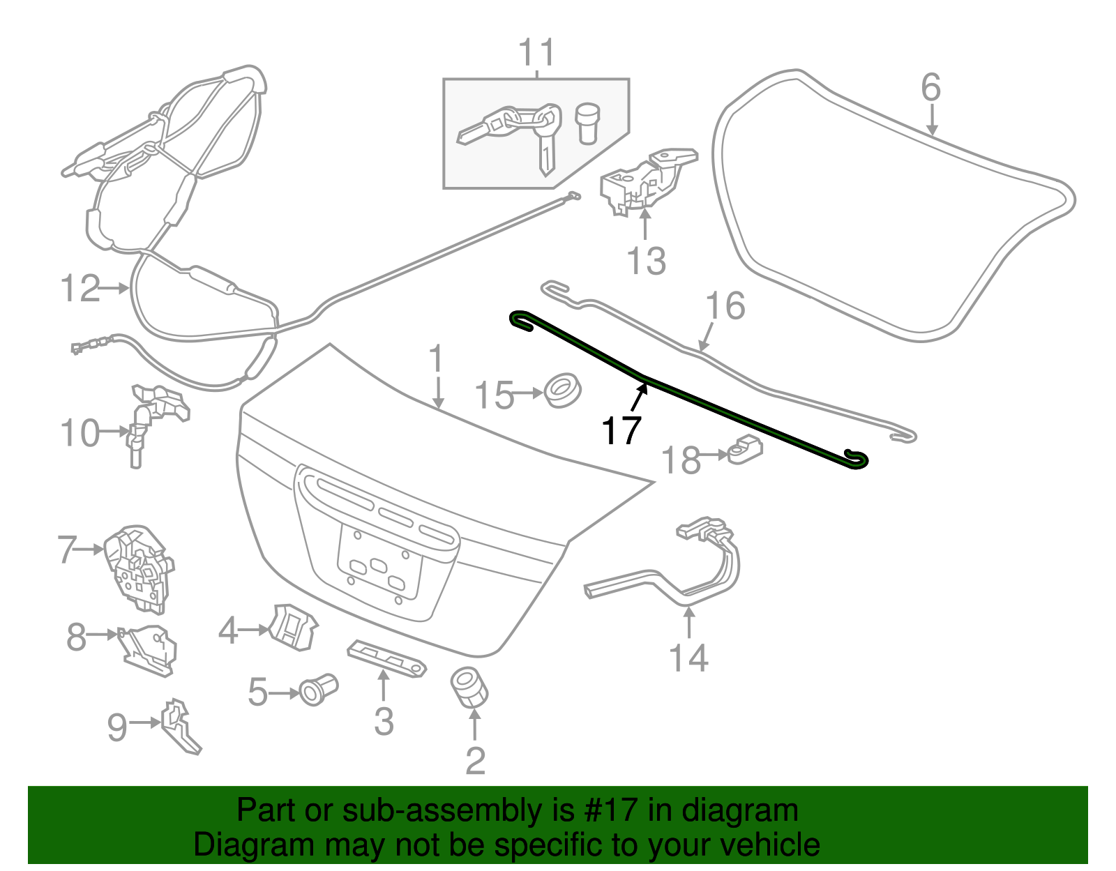 74872-TR0-A00 - Torsion Bar 2012 Honda Civic | Honda Parts Online