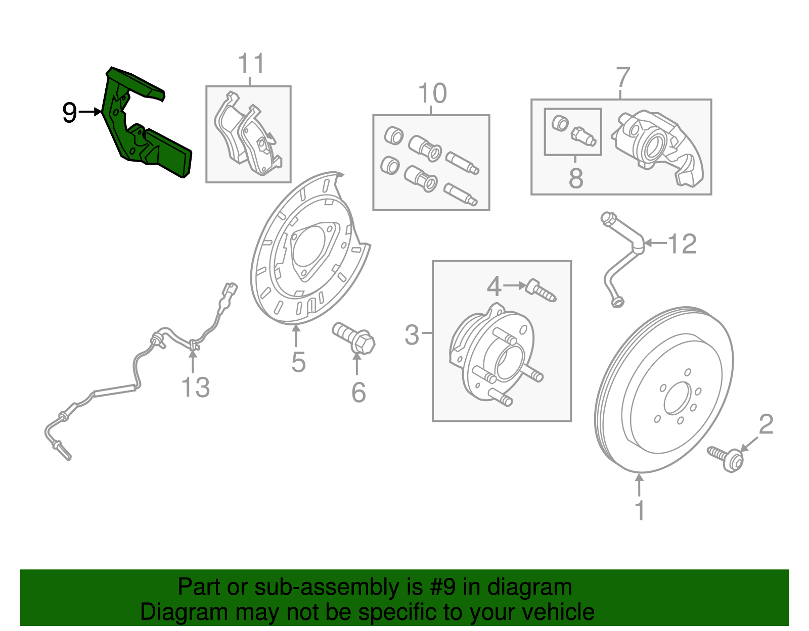 CT4Z-2B511-A - High-Quality Caliper Support for 2009-2019 Ford ...
