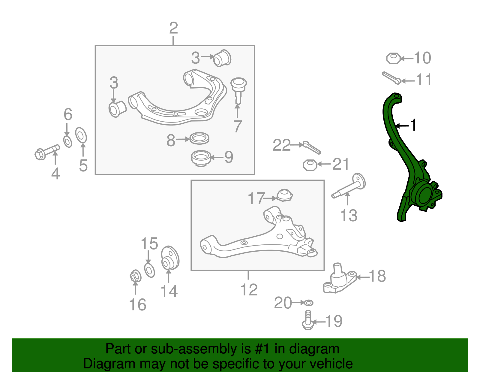 51716-2J002 - Knuckle 2009 Kia Borrego | Kia.Parts Store