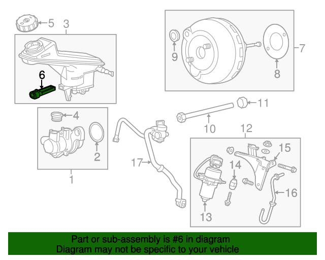2012 Chevrolet Sonic Brake Fluid Level Sensor 95977341 | GMPartsDirect.com