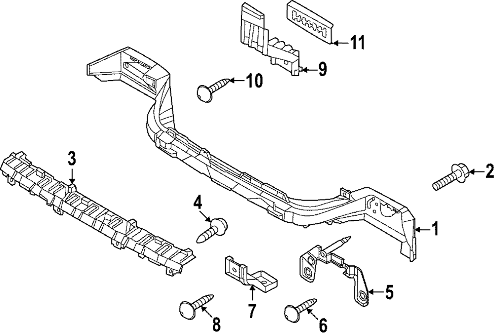 86625-DWEA0 - Bumper Bracket 2023-2025 Kia Sportage | Kia.Parts Store