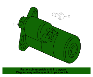 2007-2017 GM Starter 12609317 | GM Parts Center