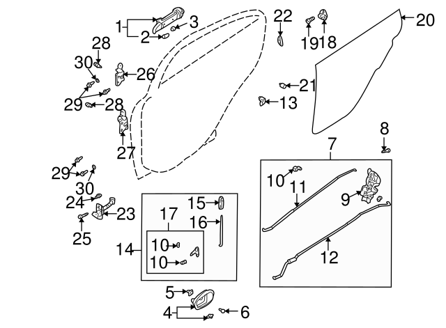 2001-2005 Kia Rio Actuator Rod - Driver's Side (LH) 0K30A-73314 ...