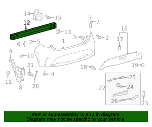 52171-02260 - Impact Bar - 2020-2022 Toyota Corolla | OEM Genuine ...