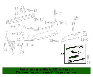 52706-12020 - Bumper Trim - 2019-2022 Toyota Corolla | Lithia Toyota Parts