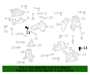91552-G1040 - Side Mount Bracket Upper Bolt - 2019-2022 Toyota Avalon ...
