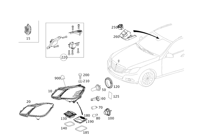 Gasket For Light Housing 212-826-11-91-64 | MB OEM Parts
