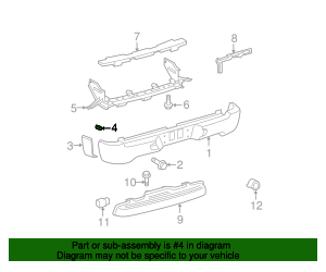 90468-04059 - End Support Upper Clip - 1999-2021 Toyota | OEM Genuine ...