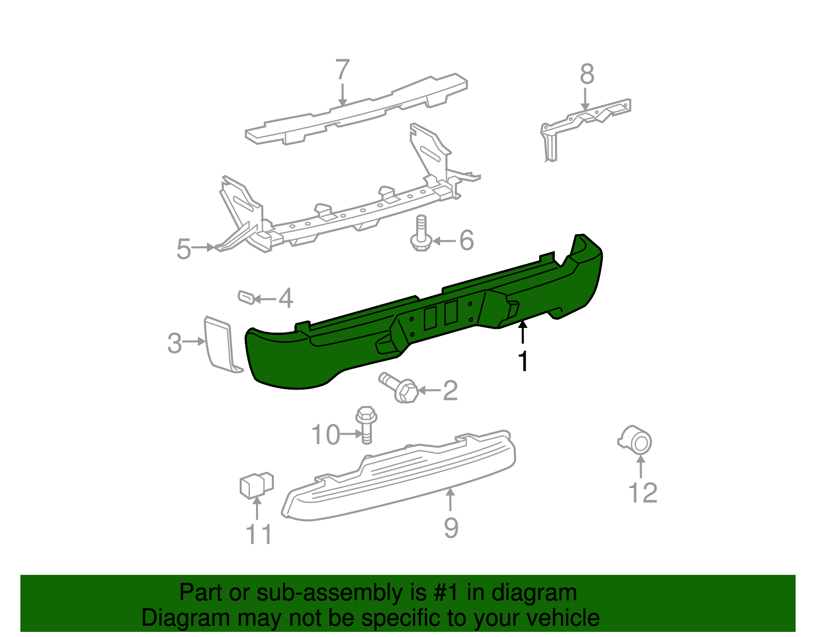 Toyota Parts Cover Rear Bumper 52159-0C904 | Toyota Parts|Toyota Online ...