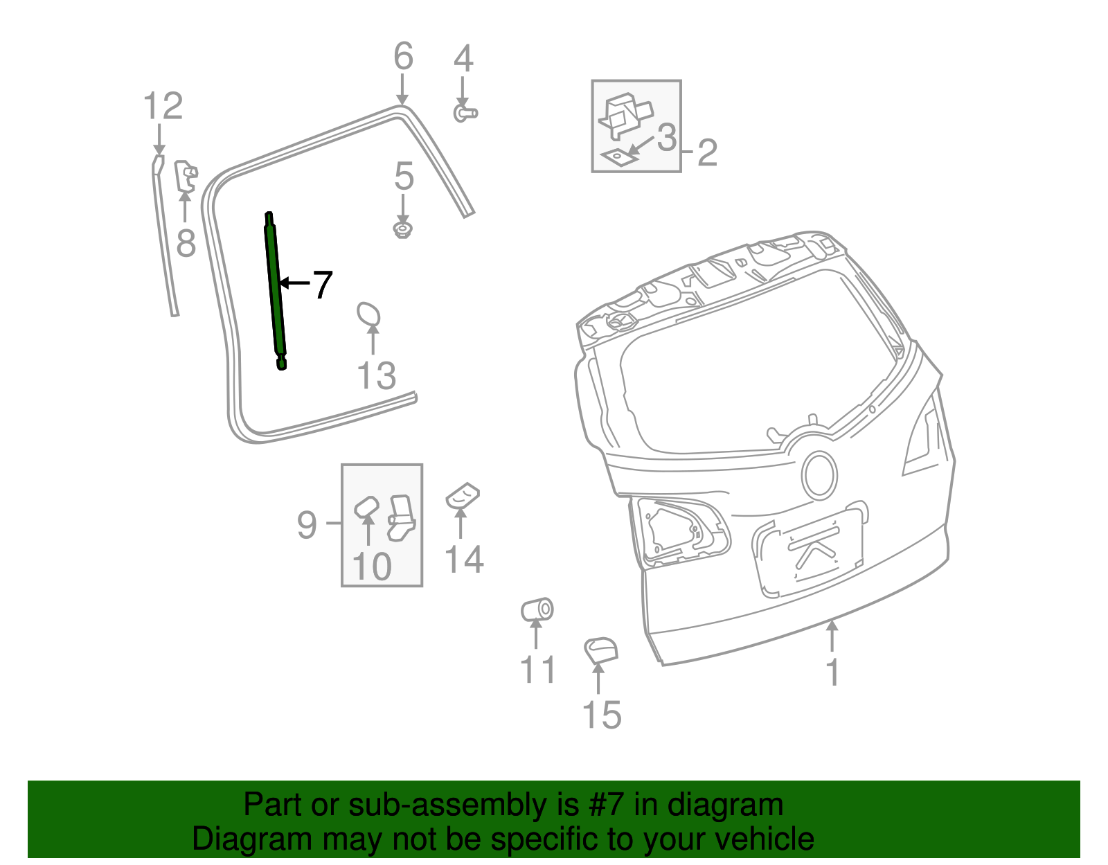 2009-2017 Chevrolet Traverse Driver Side Liftgate Strut 84298336 GM ...