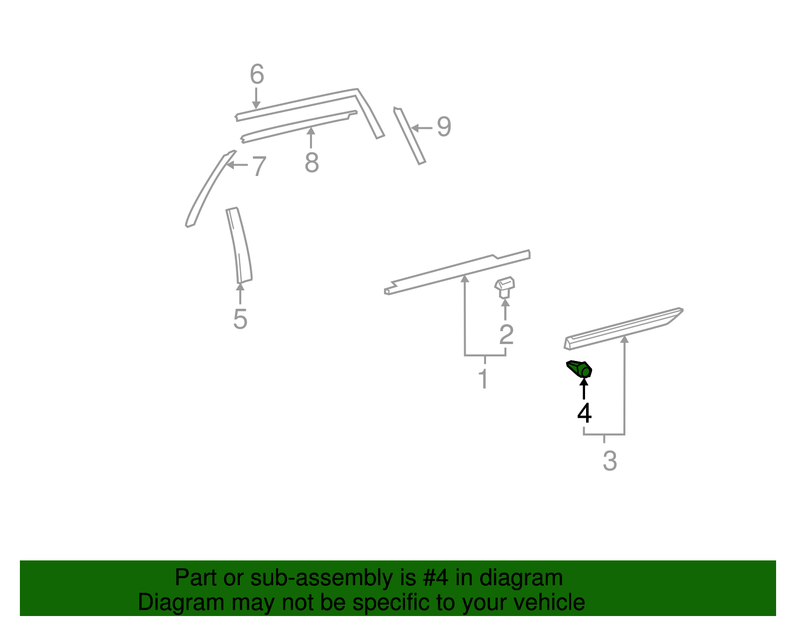 2005-2012 Toyota Avalon Lower Molding Clip 75867-AC020 | Toyota Parts ...