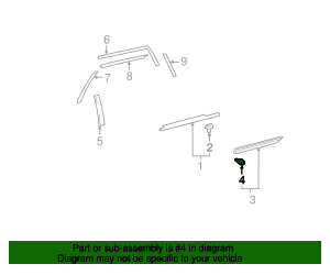 2005-2012 Toyota Avalon Lower Molding Clip 75867-AC020 | Toyota Parts ...