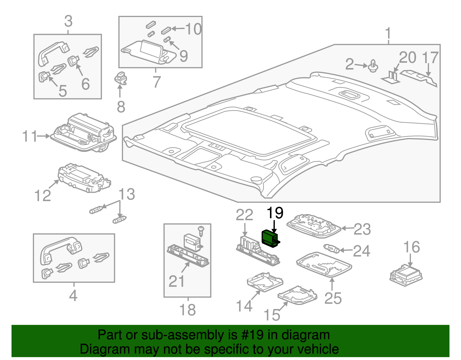 39180-TBA-A01 - 2016-2021 Honda - Microphone Assembly Array | Genuine ...