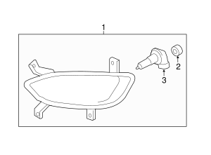 92201-1W010 - Fog Lamp Assembly 2012-2015 Kia Rio | Kia.Parts Store