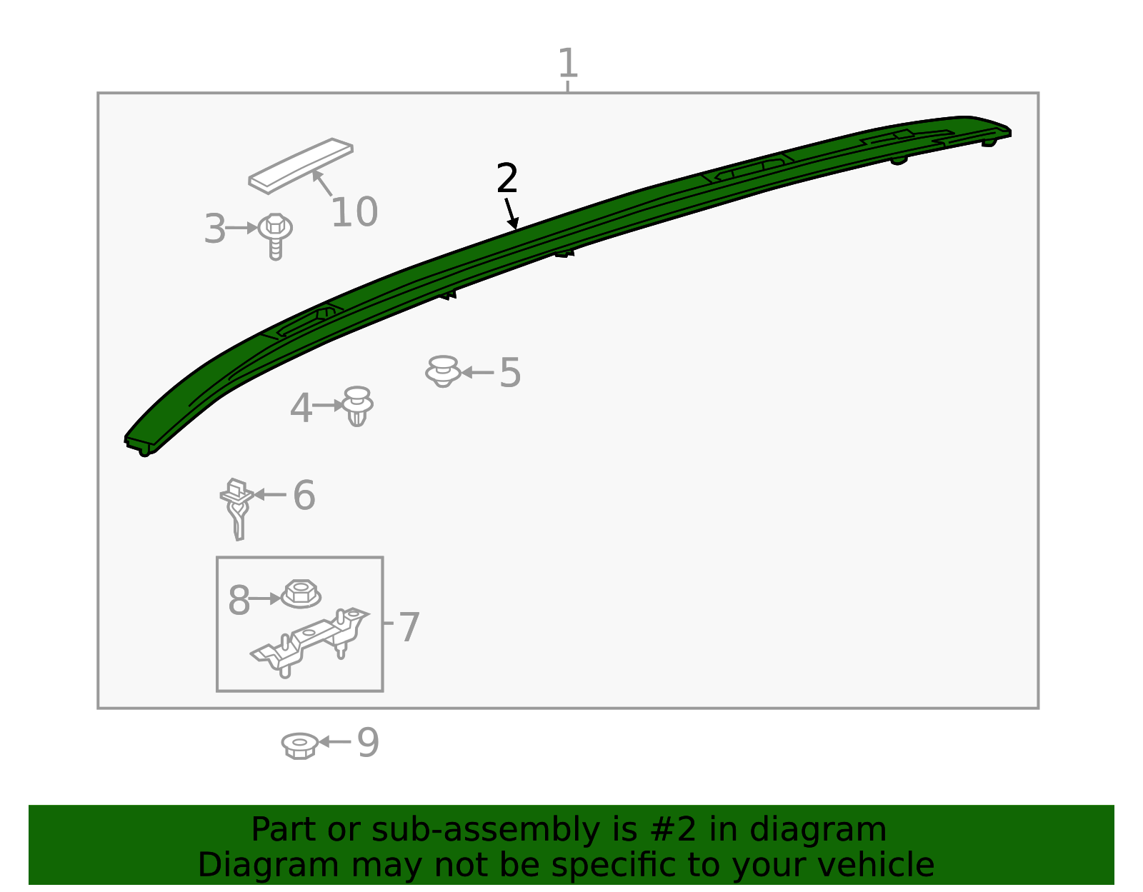 2019-2021 Toyota 2019-2021 Toyota - Rail 75505-0R010-C3 | Sparks Parts