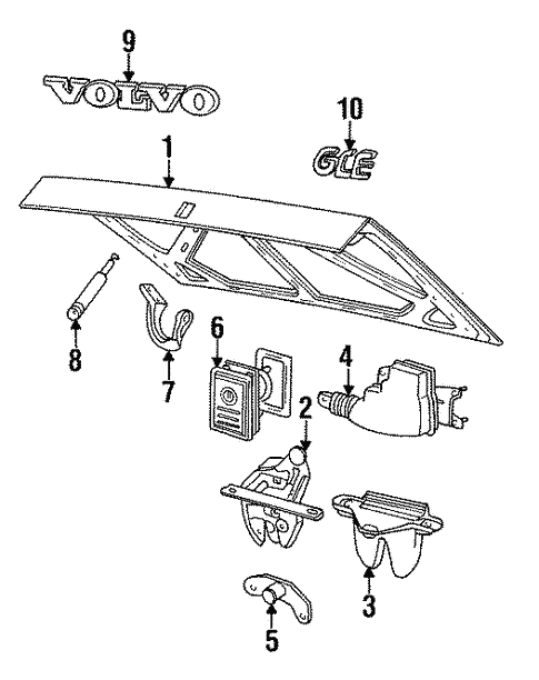 Trunk for 1985 Volvo 740 | Volvo Parts Counter